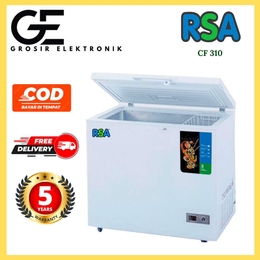 Jual CHEST FREEZER BOX RSA CF310Q Kapasitas 310 LITER Garansi Resmi ...