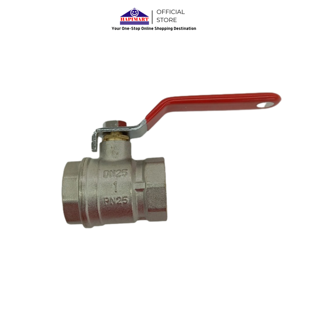 Jual Ball Valve Stop Keran Kran Gas Air Angin Udara Brass 1" Inch Stop ...
