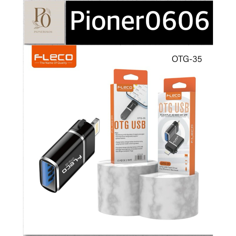 Jual FLECO OTG Female USB to Lighting Port Apple Iphone Ipad | Shopee ...