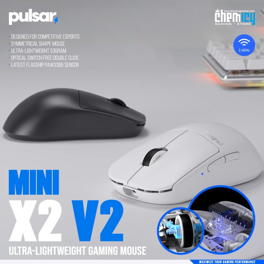Jual Pulsar X2 V2 Mini Ultra-lightweight Wireless Gaming Mouse | Shopee ...