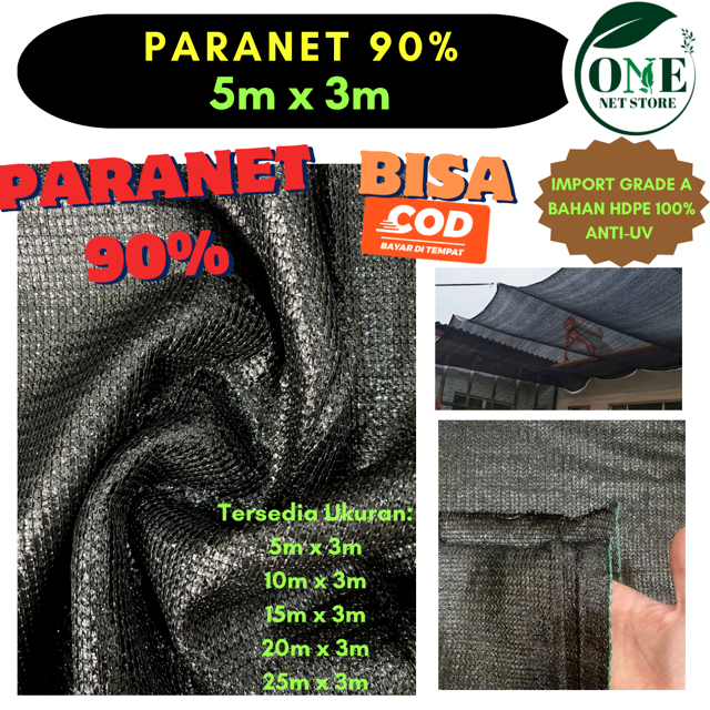 Jual JARING PARANET 90% | GRADE A | SHADING NET | ANTI UV | 5M X 3M ...