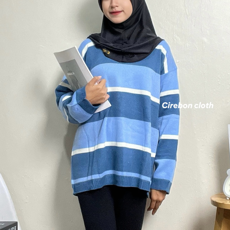 Jual Cirebon Cloth - Malika Sweater Rajut Oversize Motif Blaster ... Jual Cirebon Cloth - Malika Sweater Rajut Oversize Motif Blaster ...