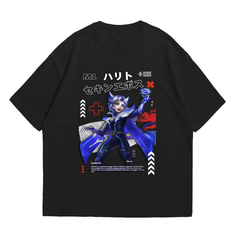 Jual T-SHIRT/KAOS OVERSIZE MLBB MOBILE LEGENDS HARITH | Shopee Indonesia