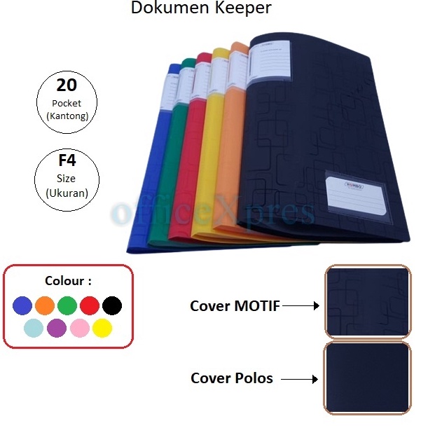 Jual Map Plastik / Clear Holder / File Dokumen Keeper F4 Folio 20 ...