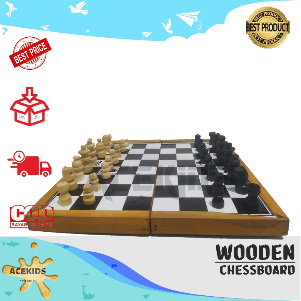 Jual Papan Catur Percasi Lipat Besar 36 CM Chess Board Dan Bidak ...