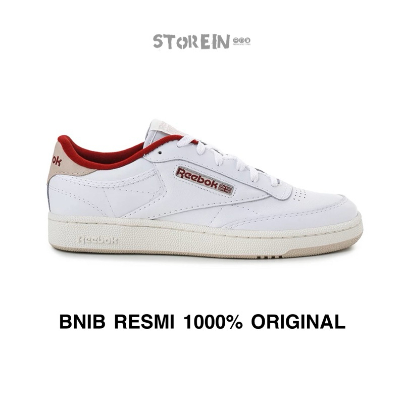 Jual Reebok Club C85 Classic White Stucco Maroon Original (PT MAP ...