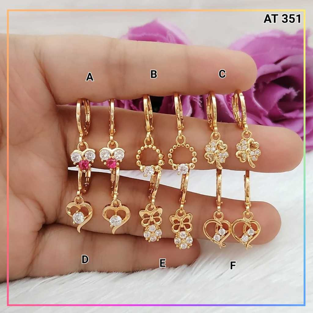 Jual Anting xuping anting dewasa jurai bulat simple perhiasan lapis emas AT 351 | Shopee Indonesia