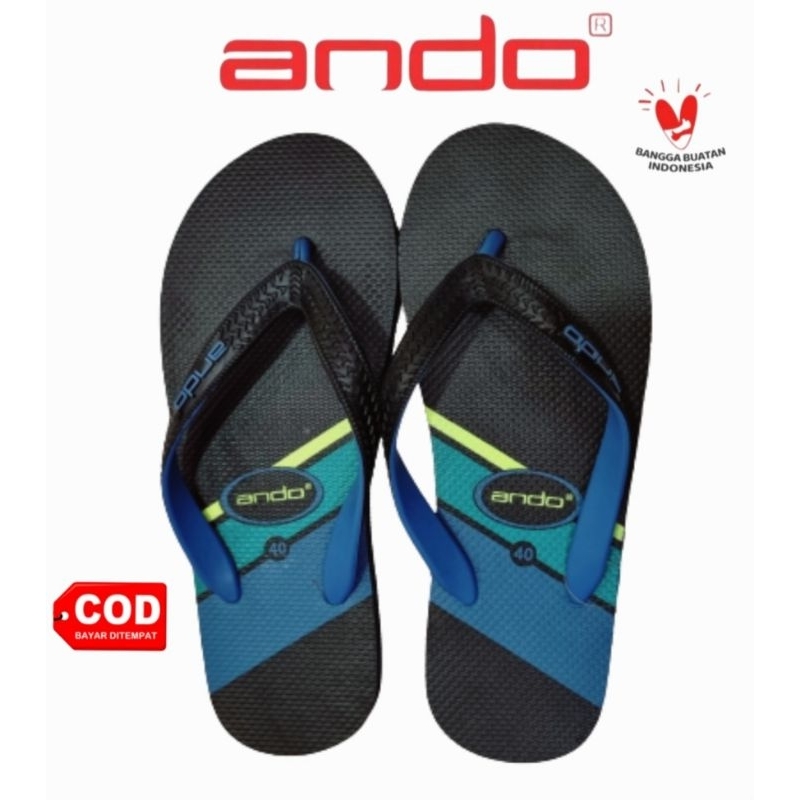 Jual Sandal ando pria 100% original ando jepit hawaii | Shopee Indonesia