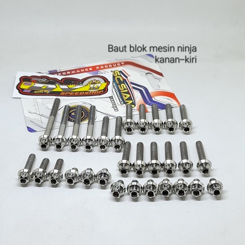 Jual baut set bak mesin ninja r rr kanan kiri stainles original thailand | Shopee Indonesia
