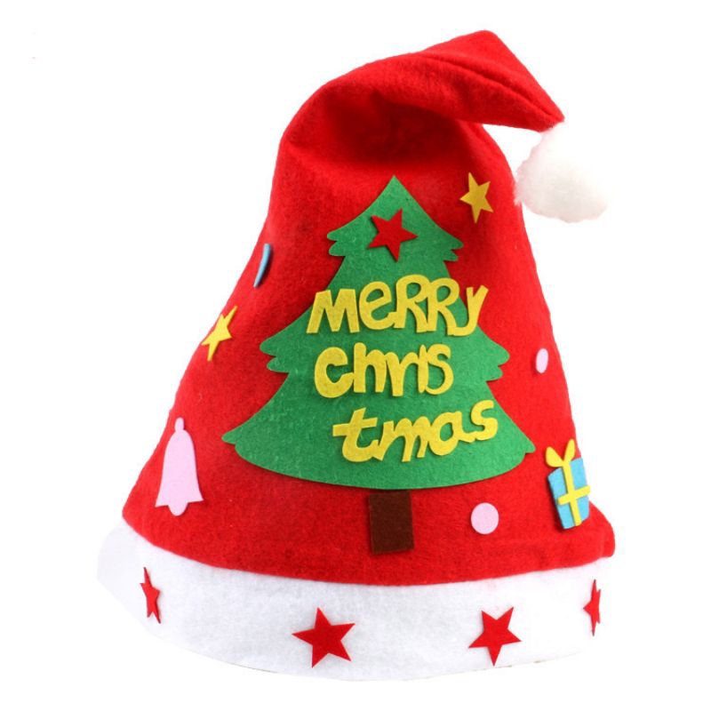 Jual Topi Christmas / Natal Tempelan Bahan Flanel ( Kerajinan ...