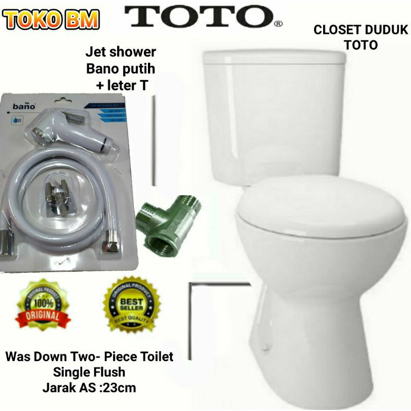 Jual closet duduk toto cw 633/ closet duduk toto model flush | Shopee ...