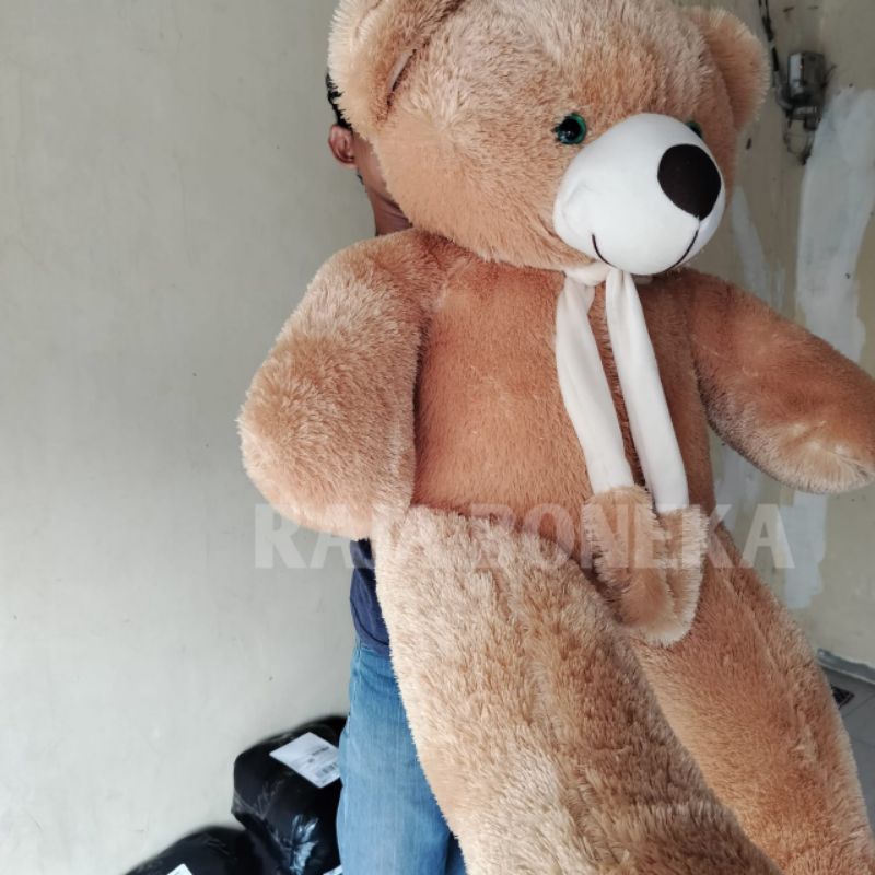 Jual Boneka Teddy Bear Syal Telapak Jumbo 1,2 meter | Shopee Indonesia