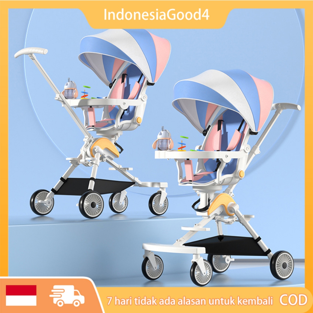 Jual Magic Stroller 180 Rotating Kids Stroller Two Way Magic Foldable ...