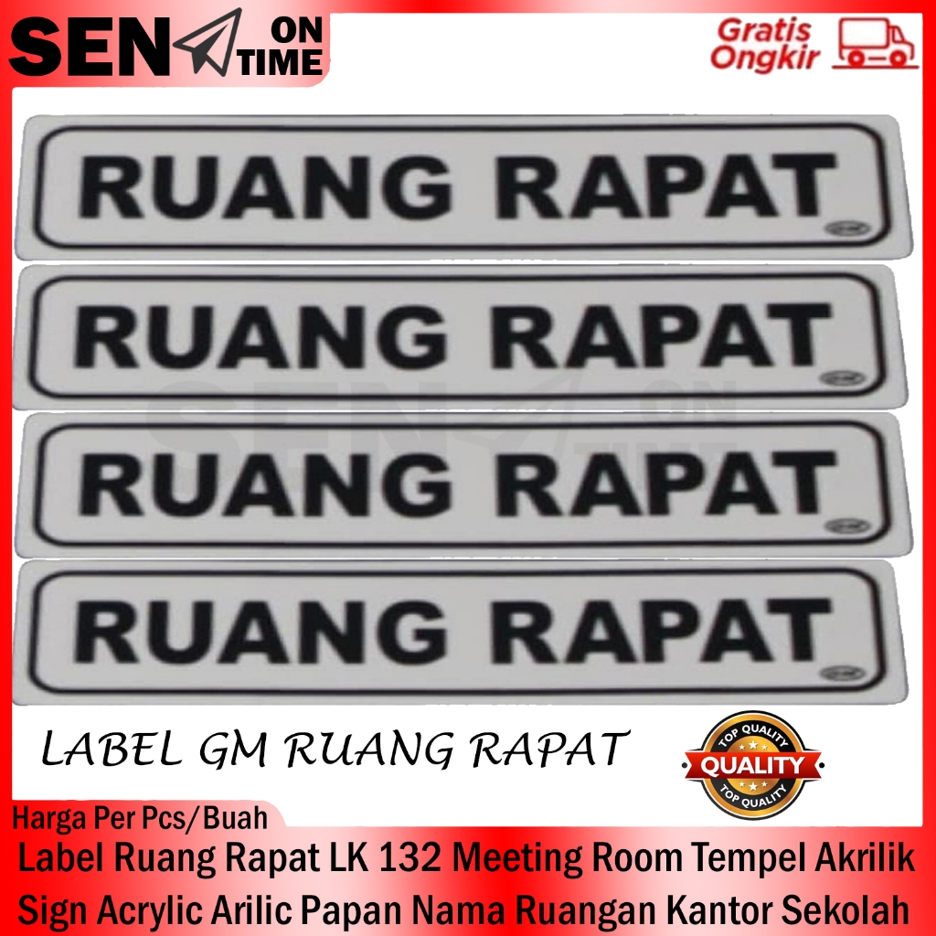 Jual LABEL RUANG RAPAT AKRILIK SIGN ACRYLIC LK 132 MEETING ROOM ...