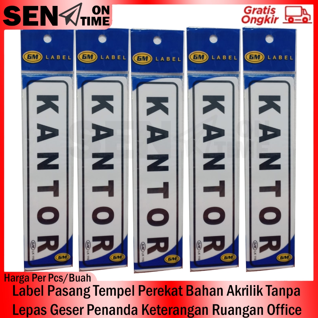 Jual Label Acrylic Kantor GM LK-116 Stiker Papan Sticker Teks Tulis ...