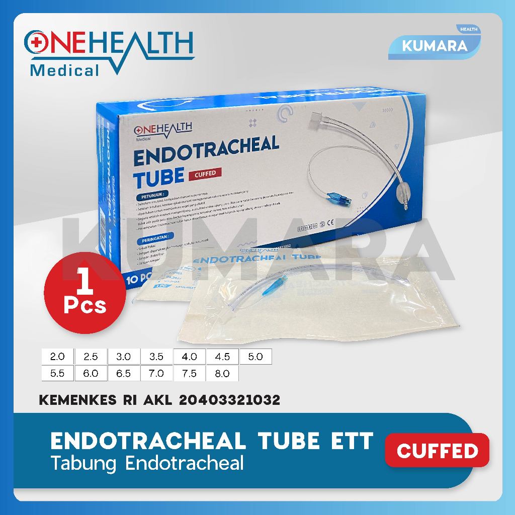 Jual ONEHEALTH - Endotracheal Tube ETT with Cuff / Tabung Endotracheal ...