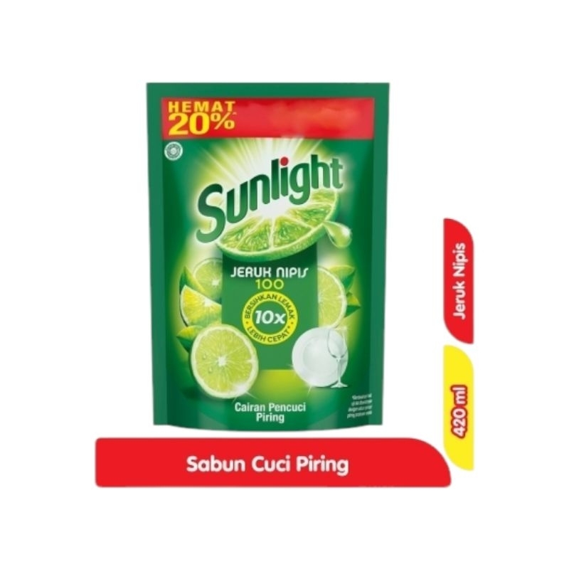 Jual Sunlight Sabun Cuci Piring Jeruk Nipis 420 Ml | Shopee Indonesia