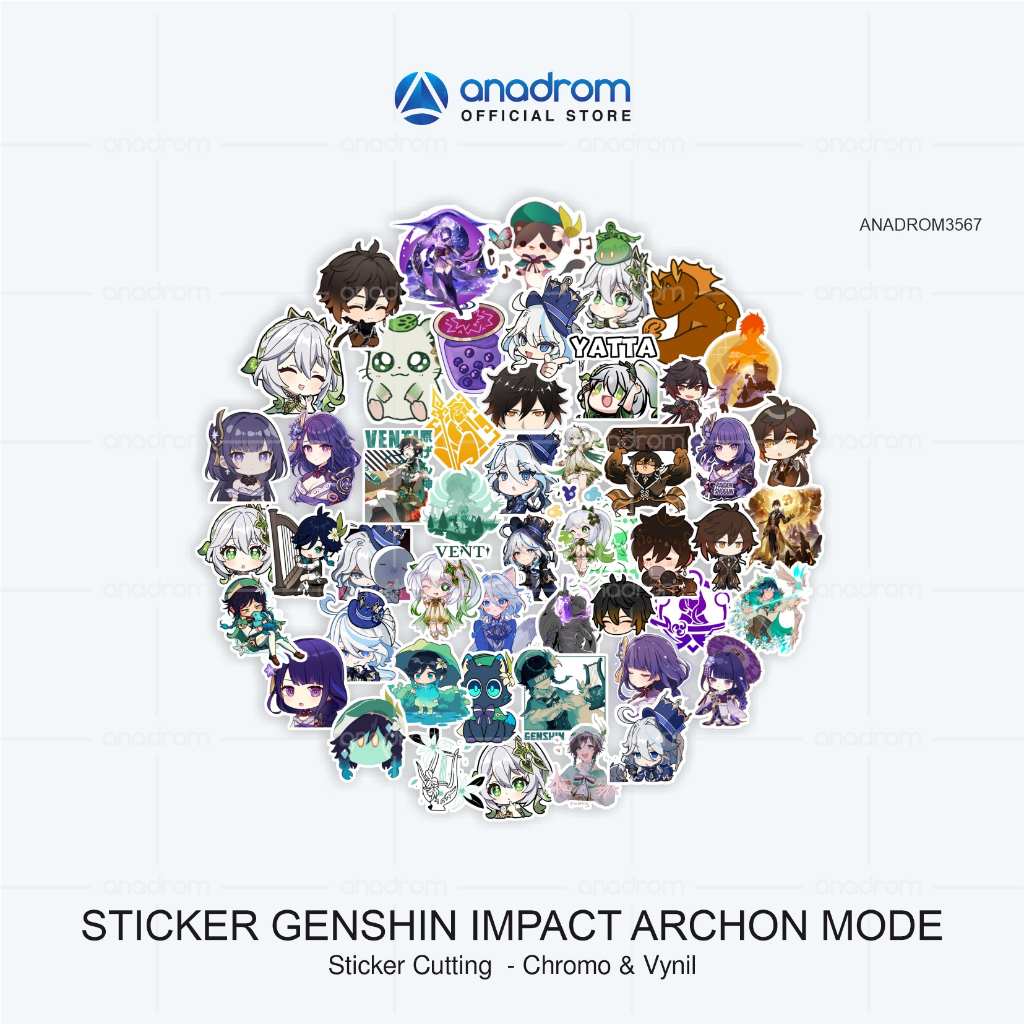 Jual Sticker Genshin Impact Archon Mode | Sticker Character Genshin ...