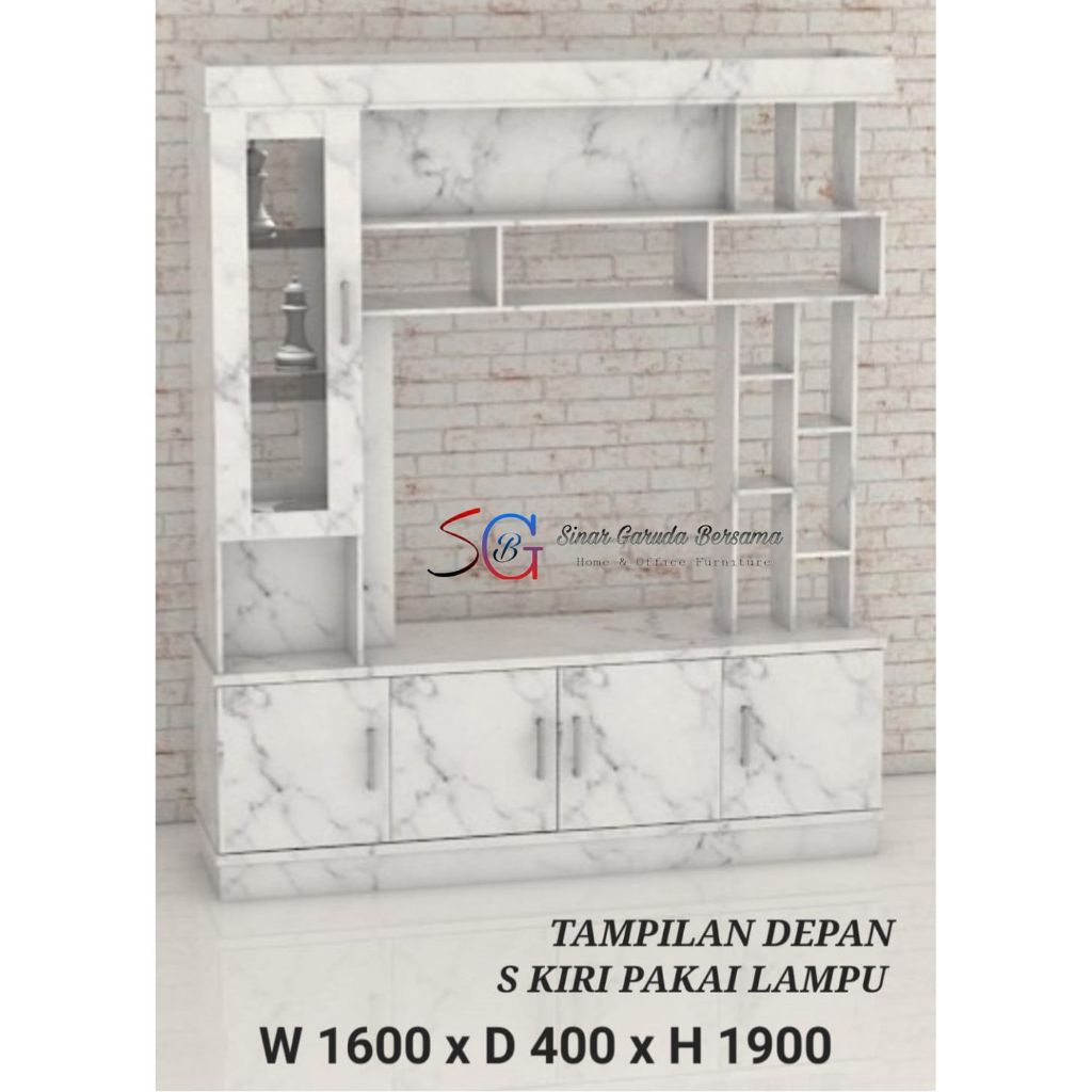Jual [3 PILIHAN WARNA] LEMARI TV BUFET TV LEMARI PEMBATAS RUANGAN ...