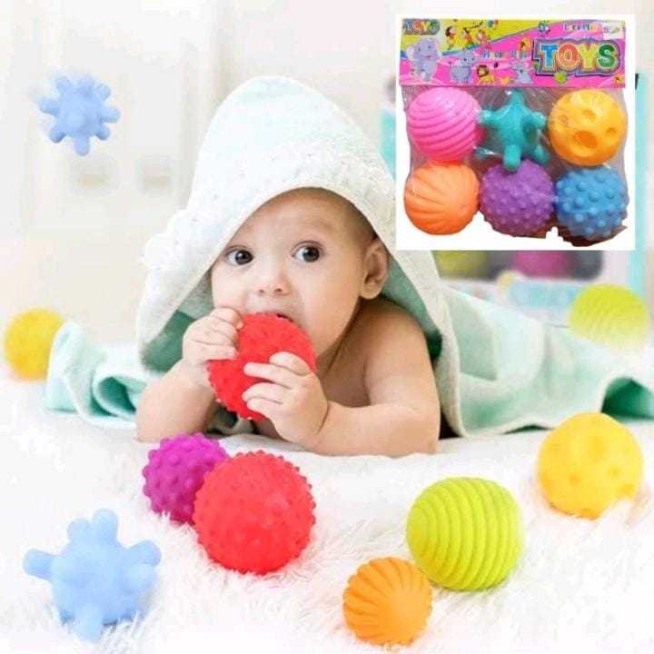 Jual 6PCS Sensory Toys Bayi Mainan Bayi Gigitan Bayi Textured Touch ...