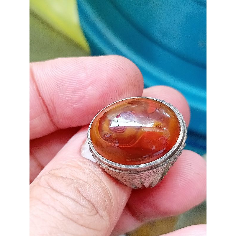 Jual batu akik garut lawasan unik ring perak cor pesanan | Shopee Indonesia
