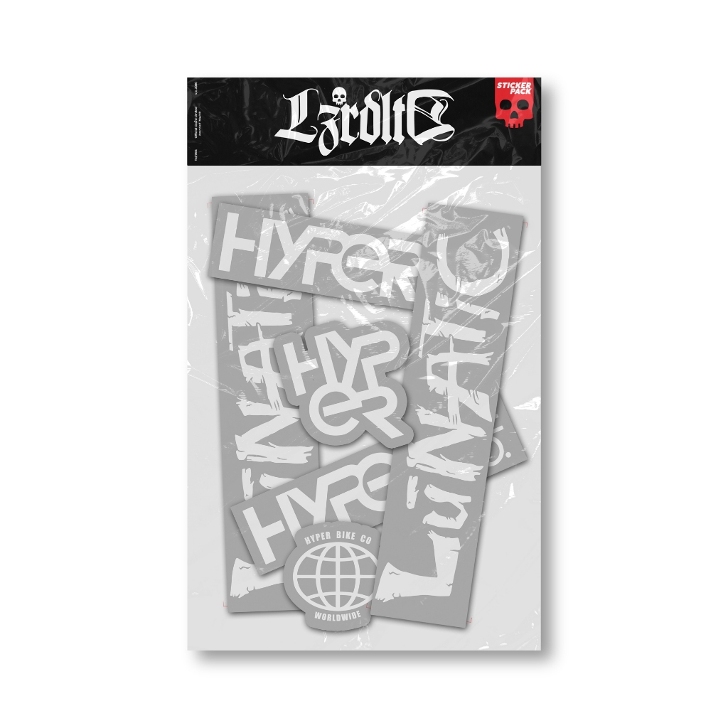 Jual (HYPER002) Sticker Pack Transparan HYPER BIKE/ Stiker Sepeda BMX ...
