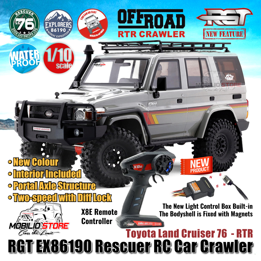 Jual RGT EX86190 Rescuer Toyota Land Cruiser 76 RC Car 1/10 Crawler RTR ...