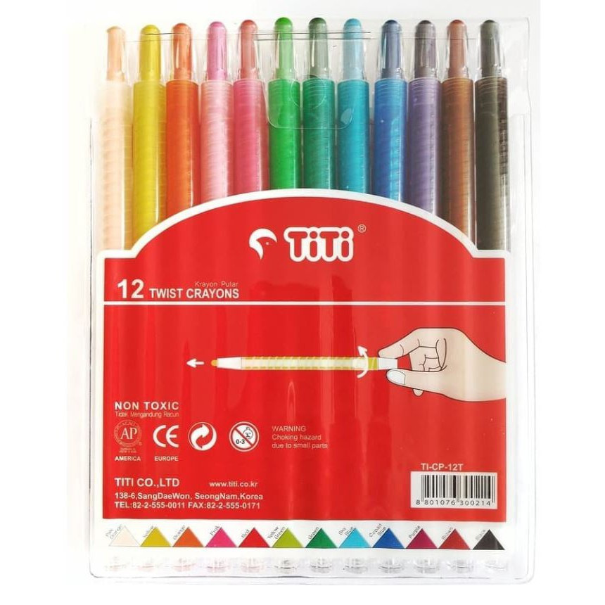 Jual Twist Crayon TITI 24 Colors / Krayon Putar TiTi TI-CP-24 Warna ...
