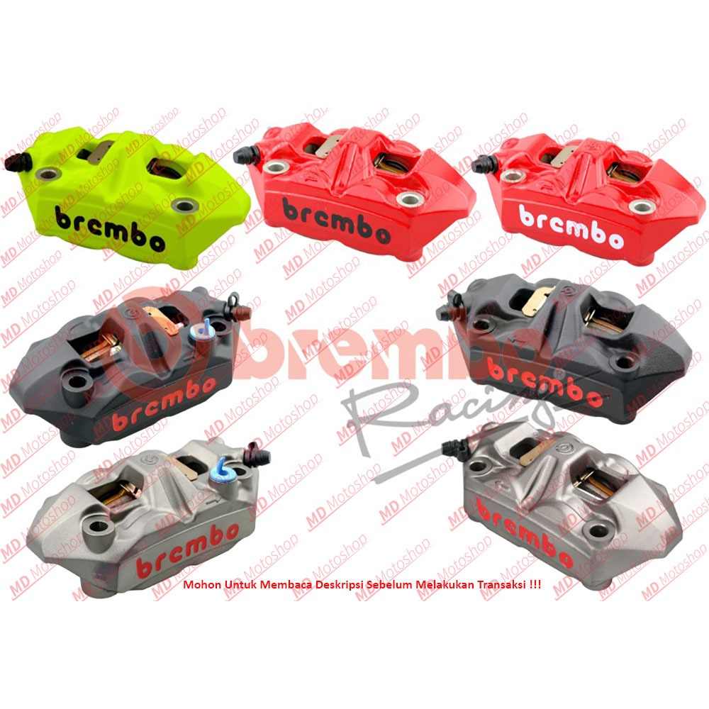 Jual Kaliper Brembo M4 Radial 100 / 108 MM Kanan Kiri Grey Black Green Red | Shopee Indonesia
