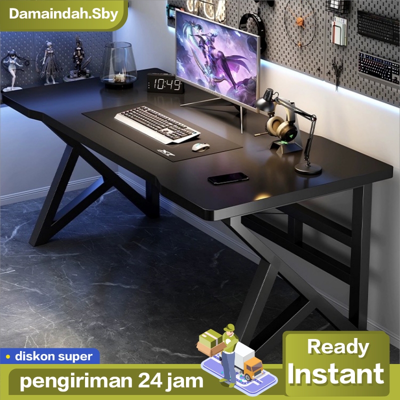 Jual Damaindah Meja Gaming Karbon Serat Meja gaming Meja komputer Meja ...