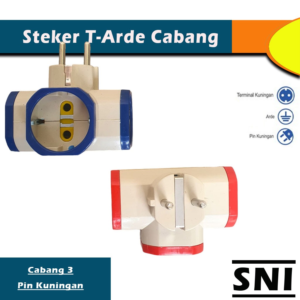Jual T Steker Arde Colokan Cabang Tiga Lubang 3 Kaki - Colokan Steker ...