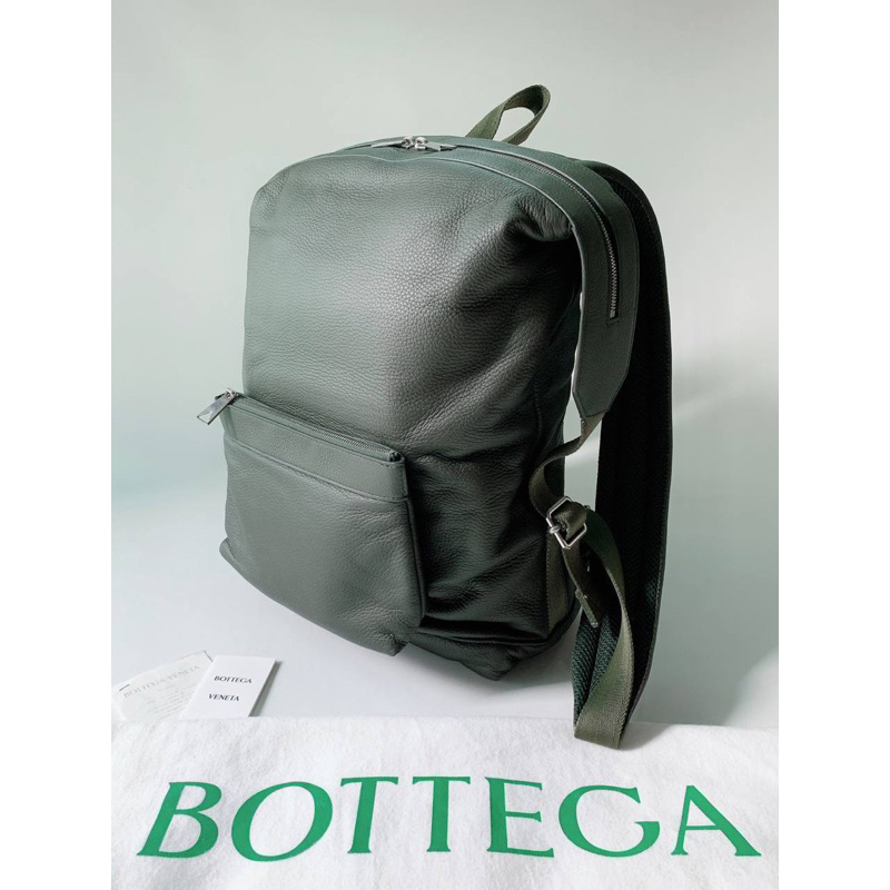 Jual Bottega Veneta / BV Army Green Leather Backpack 2021 | Shopee ...