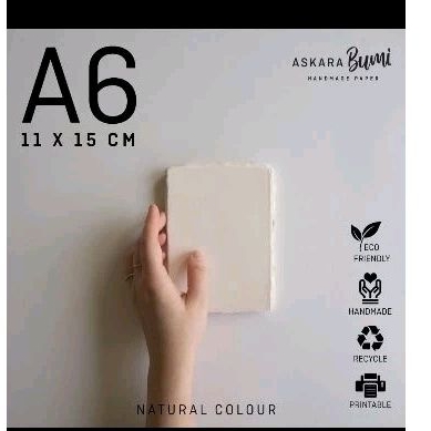 Jual ( HANDMADE PAPER ) A6 Kertas Daur Ulang / Hand Made / Recycle ...