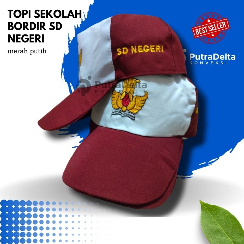 Jual TOPI SEKOLAH SD NEGERI MERAH PUTIH KRETEK, TOPI ANAK SEKOLAH SD ...