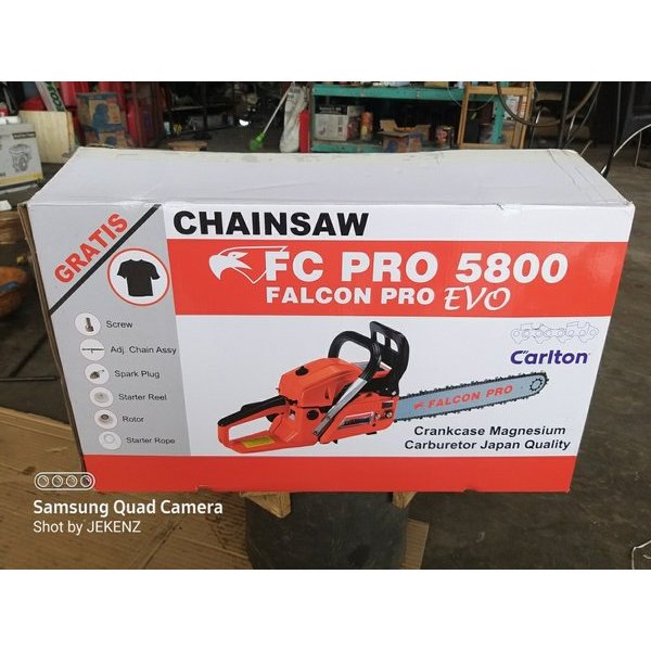 Jual Chainsaw Falcon Pro 5800 bar 22 inch | Shopee Indonesia