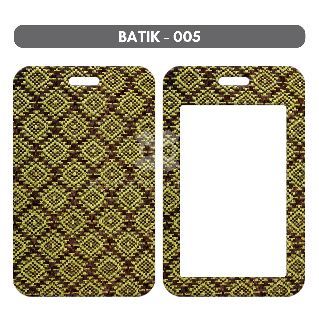 Jual (N009) Nametag Batik TANPA TALI / Card Holder Motif Batik / ID ...