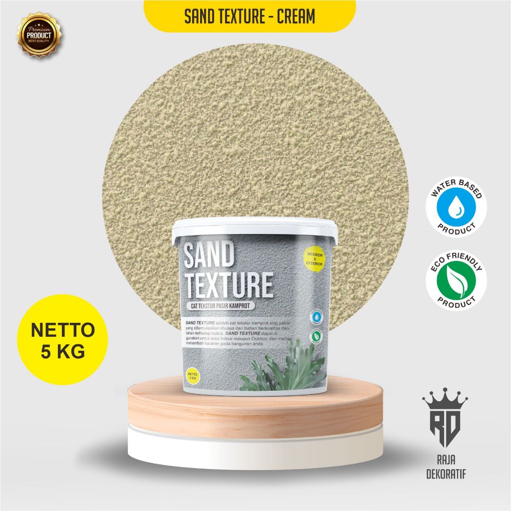 Jual Cat Dinding Tekstur Kamprot - Sand Texture - Cream - Kemasan 5 Kg ...