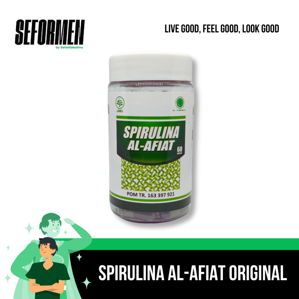 Jual Al Afiat Al-Afiat Spirulina Herbal dan Masker Wajah Kemasan Botol ...