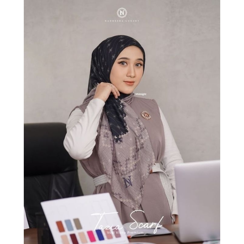 Jual Tazia scraft nadhera luxury Segi Empat voal ORI | Shopee Indonesia