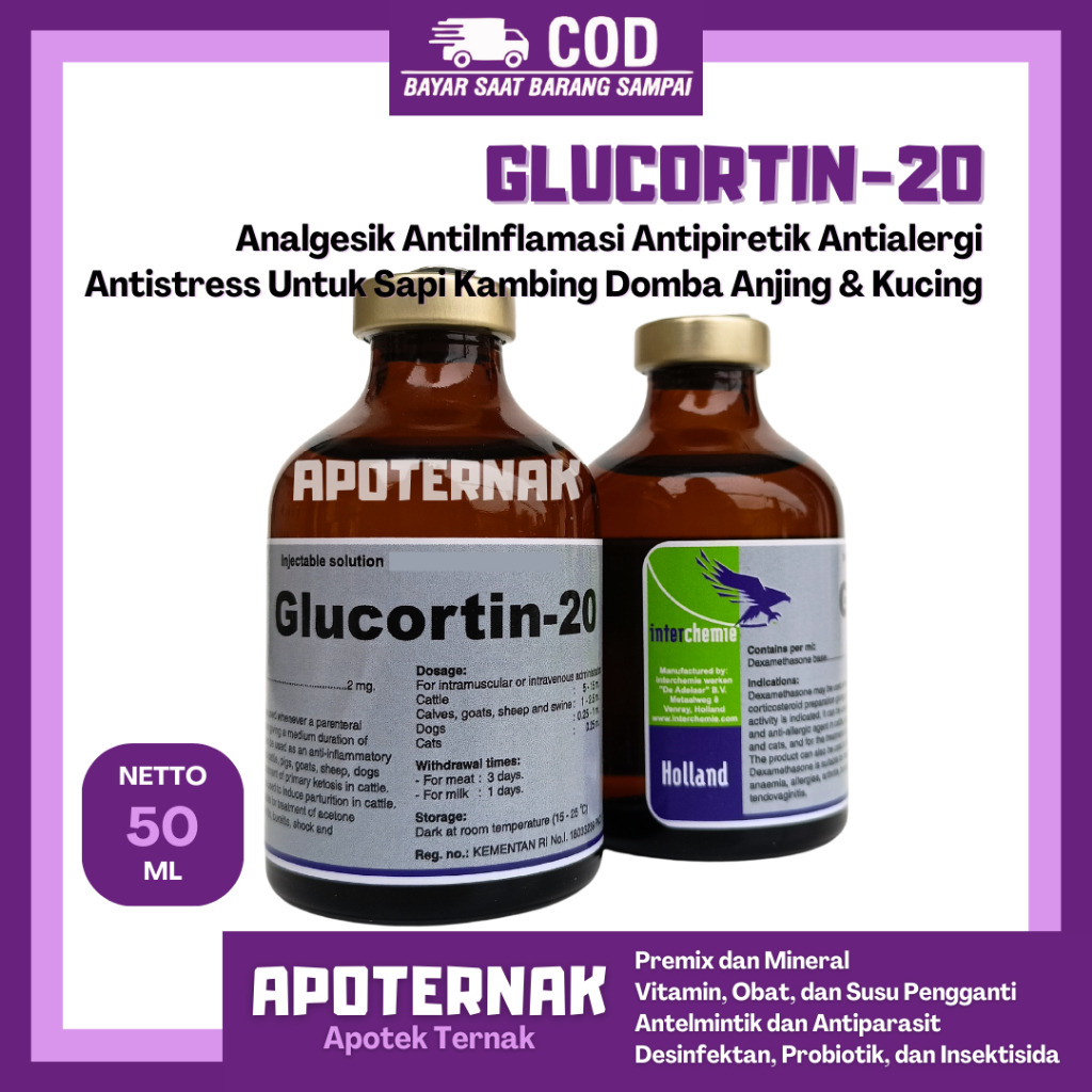 Jual GLUCORTIN 20 50ml - Analgesik Anti Inflamasi Anti Piretik Anti ...