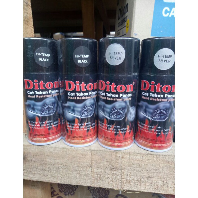 Jual 1.1 Promo >> Pilok pilox Cat semprot Diton Hi Temp Black hitam Silver Anti Panas Knalpot ...