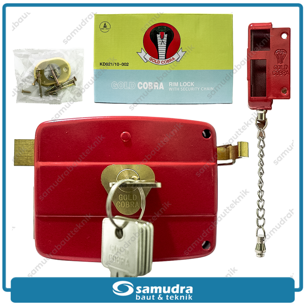 Jual Kunci Pintu Gerbang Otomatis COBRA Merah Pagar Besi Garasi Door ...