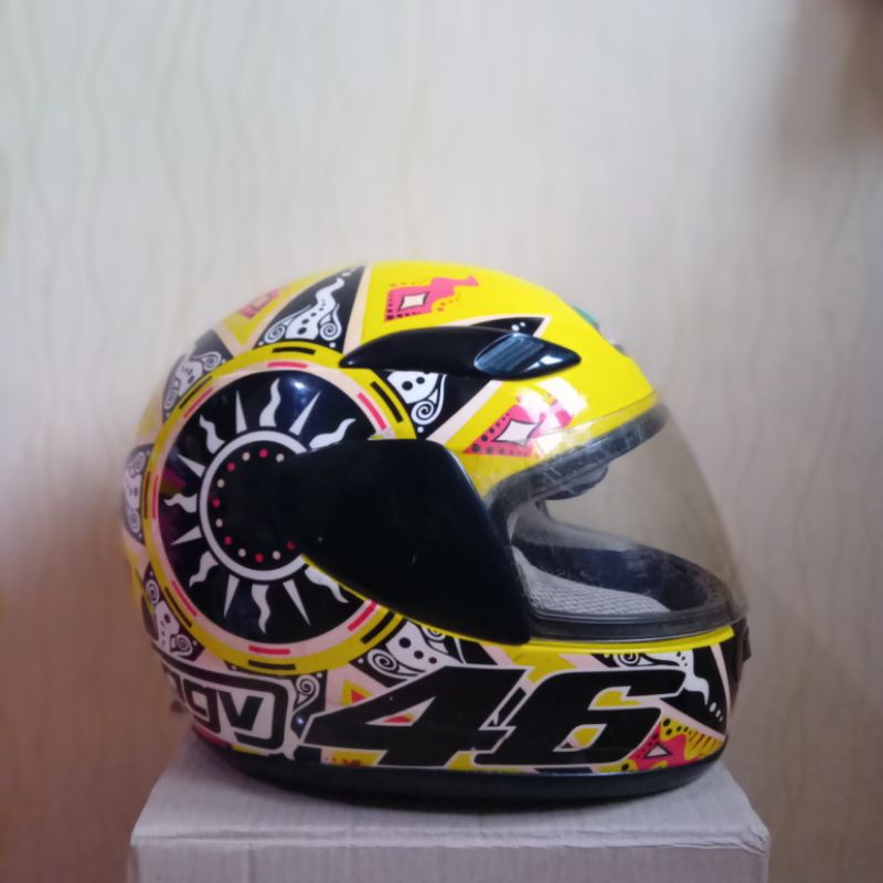 Jual helm fullface jadul AGV TBH GP1 SUNMOON VR46 ORIGINAL | Shopee ...