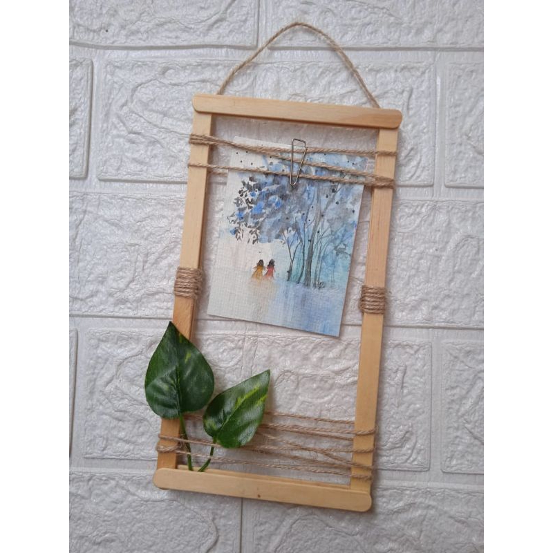 Jual Bingkai foto stik es krim, kerajinan tangan, hiasan dinding ...