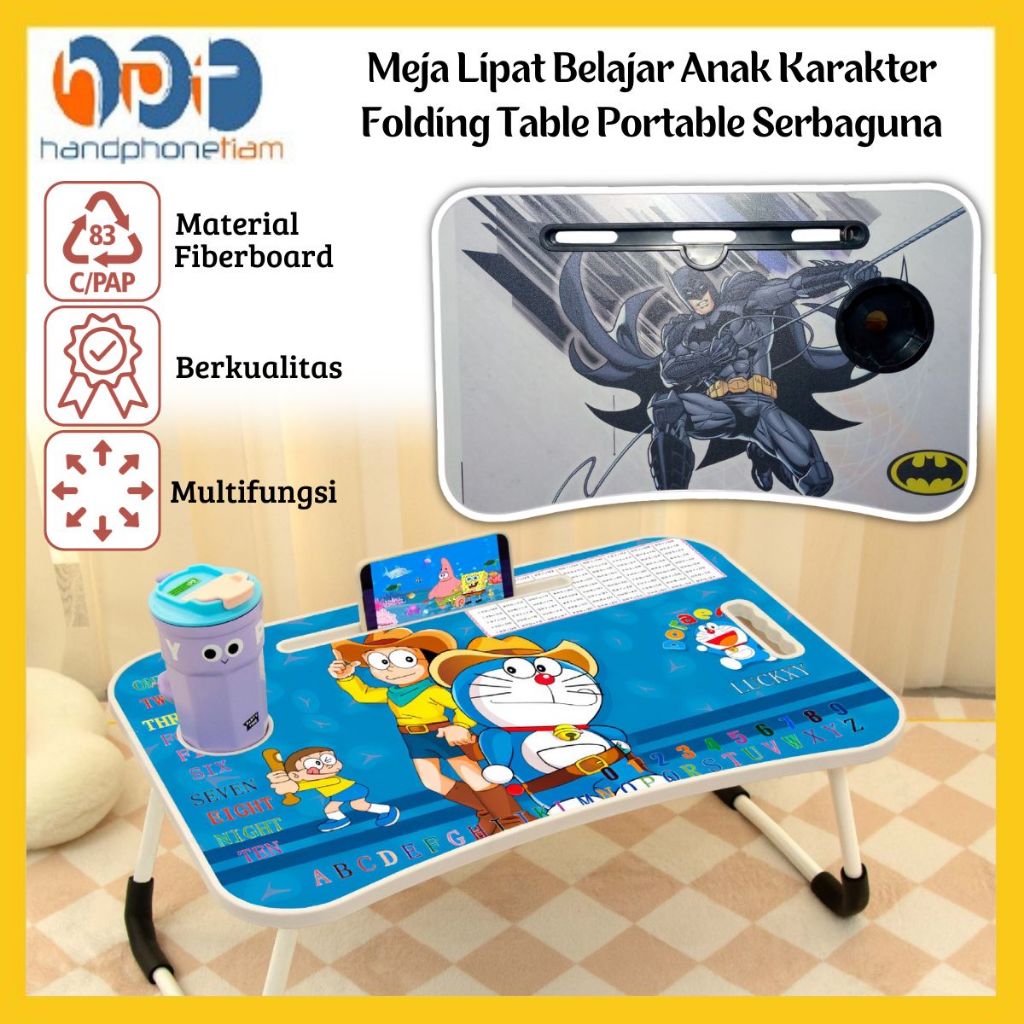 Jual Meja Lipat Belajar Anak Karakter Lucu/Folding Table Portable/Alat ...