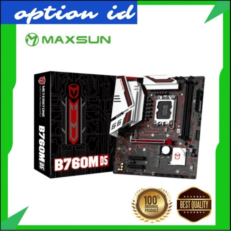 Jual MAXSUN METERSTONE B760M D5 | B760 LGA 1700 DDR5 mATX - Motherboard ...