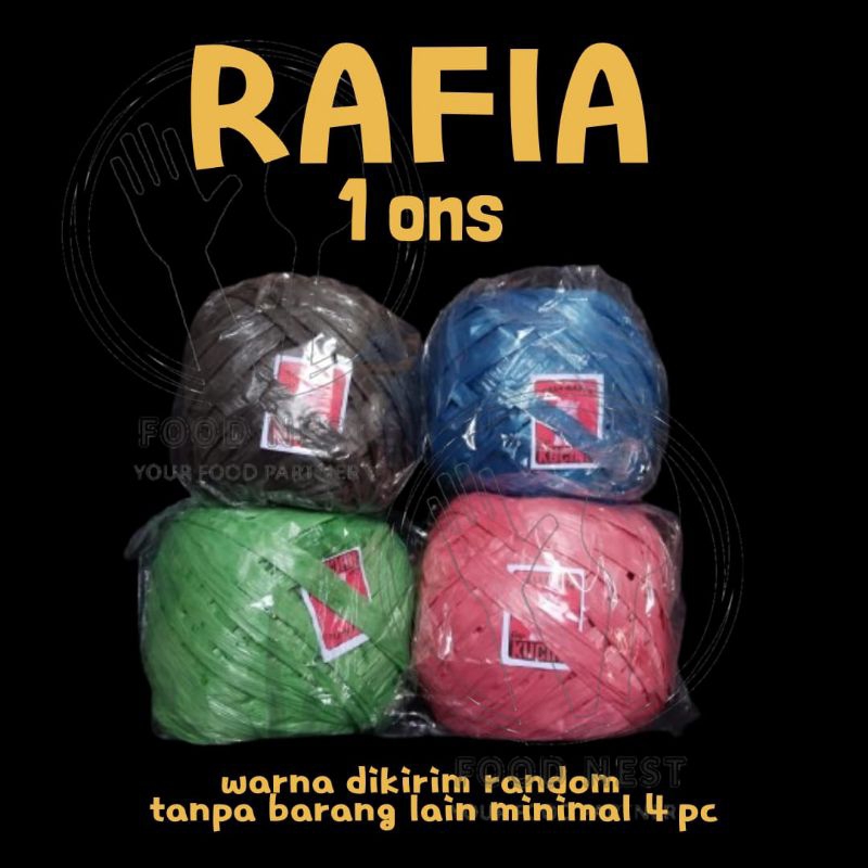 Jual RAFIA 1 ons 100 GRAM / TALI RAFIA KECIL / TALI RAFIA 1 ONS 100GR ...