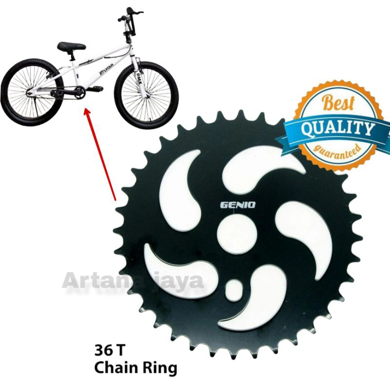 Jual piringan gir depan sepeda BMX 36T genio muat dan tahan lama ...