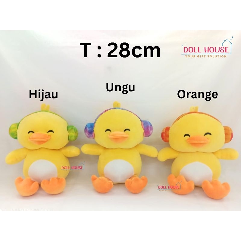 Jual Boneka Bebek Lucu Viral Cute Duck Headphone Piyo piyo | Shopee ...