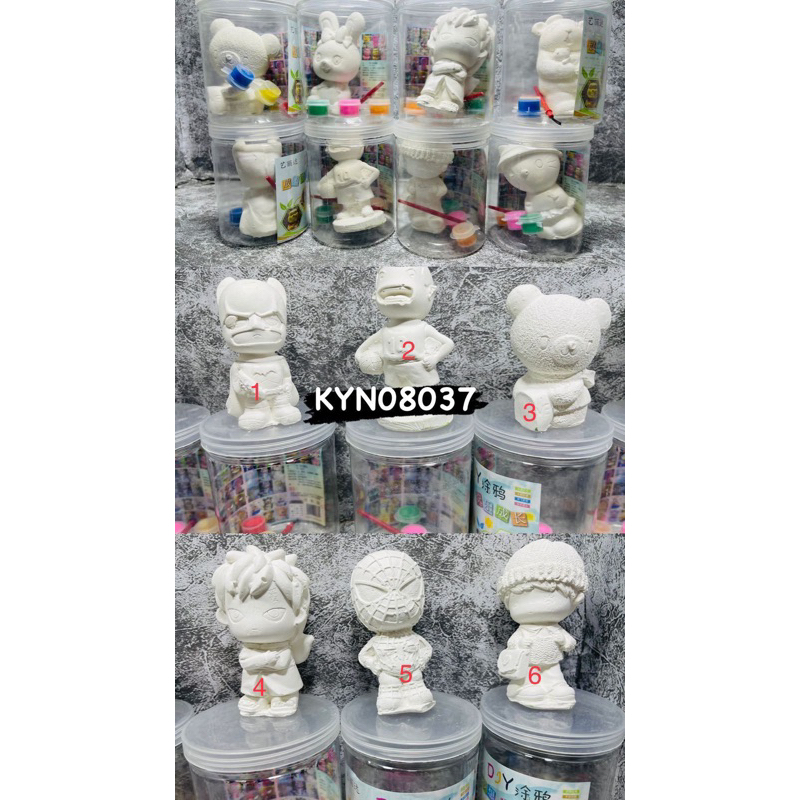 Jual MAINAN EDUKASI MELUKIS PATUNG KARAKTER MINIATUR / DIY PAINTING KIT ...